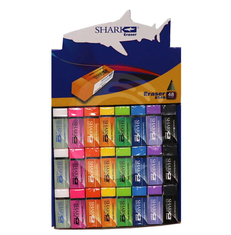 Shark Colorful Pencil Erasers Pack - Stationery Store